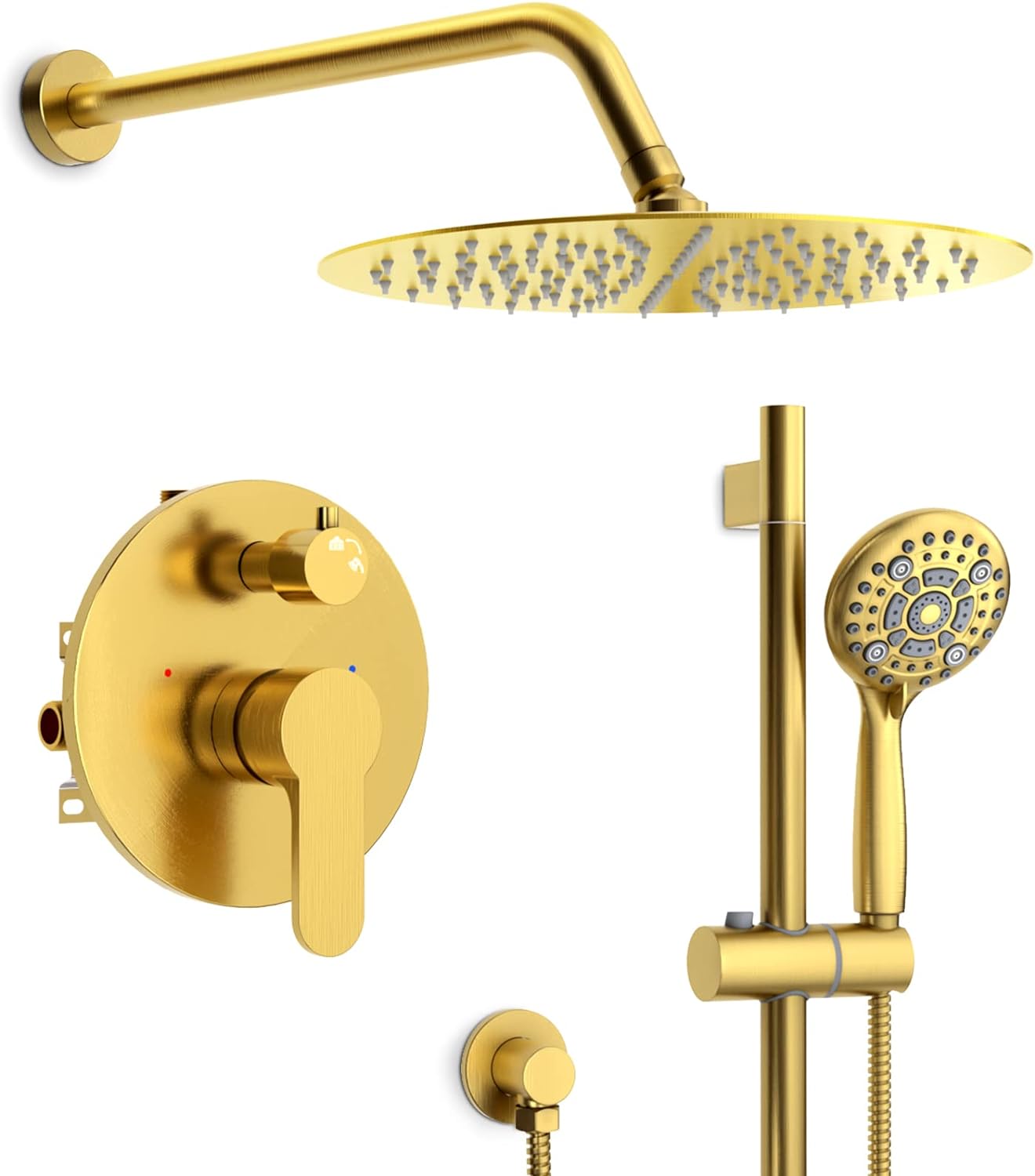 SR SUN RISE 12 Inch Rain Shower System, High Pressure Shower Heads – SR ...
