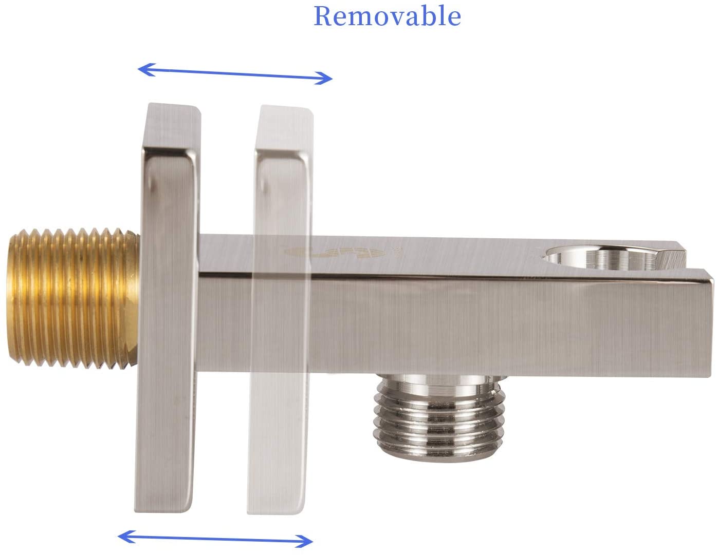 Brushed Nickel Wall Mounted Square Hand-held Shower Head Bracket Holde ...